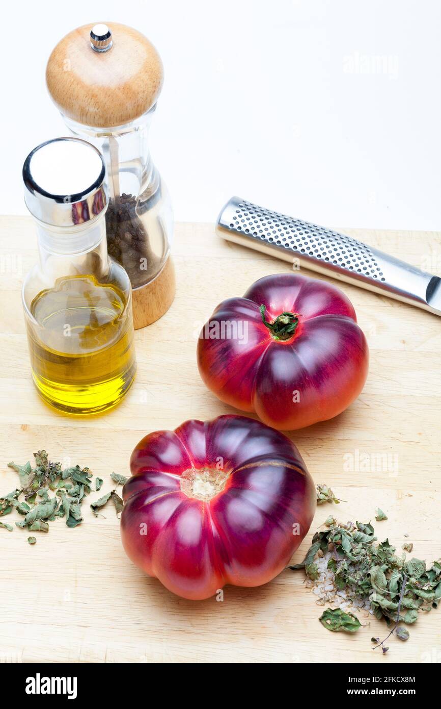 Beautiful fresh Mar Azul (Marazul) tomatoes. It is a new and delicious ...