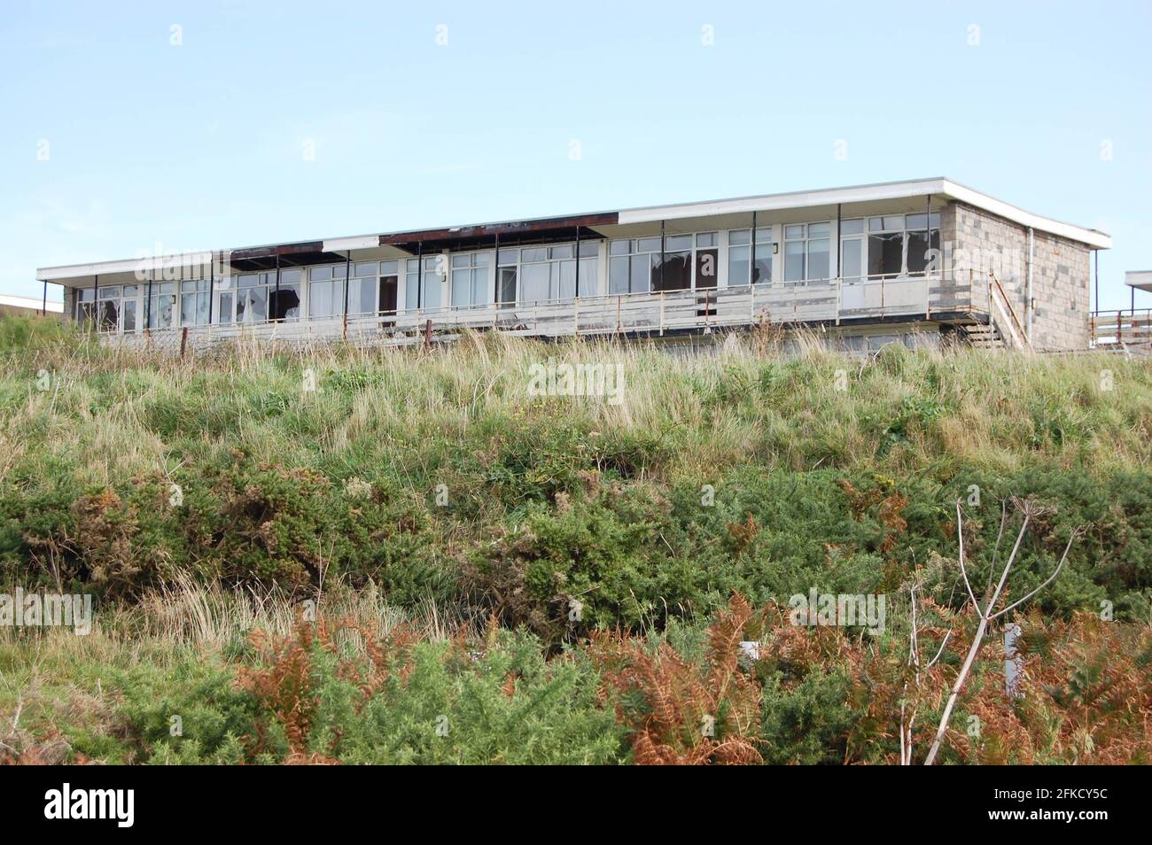 War time Derelict building Jersey German buildings bunker on hill top ...