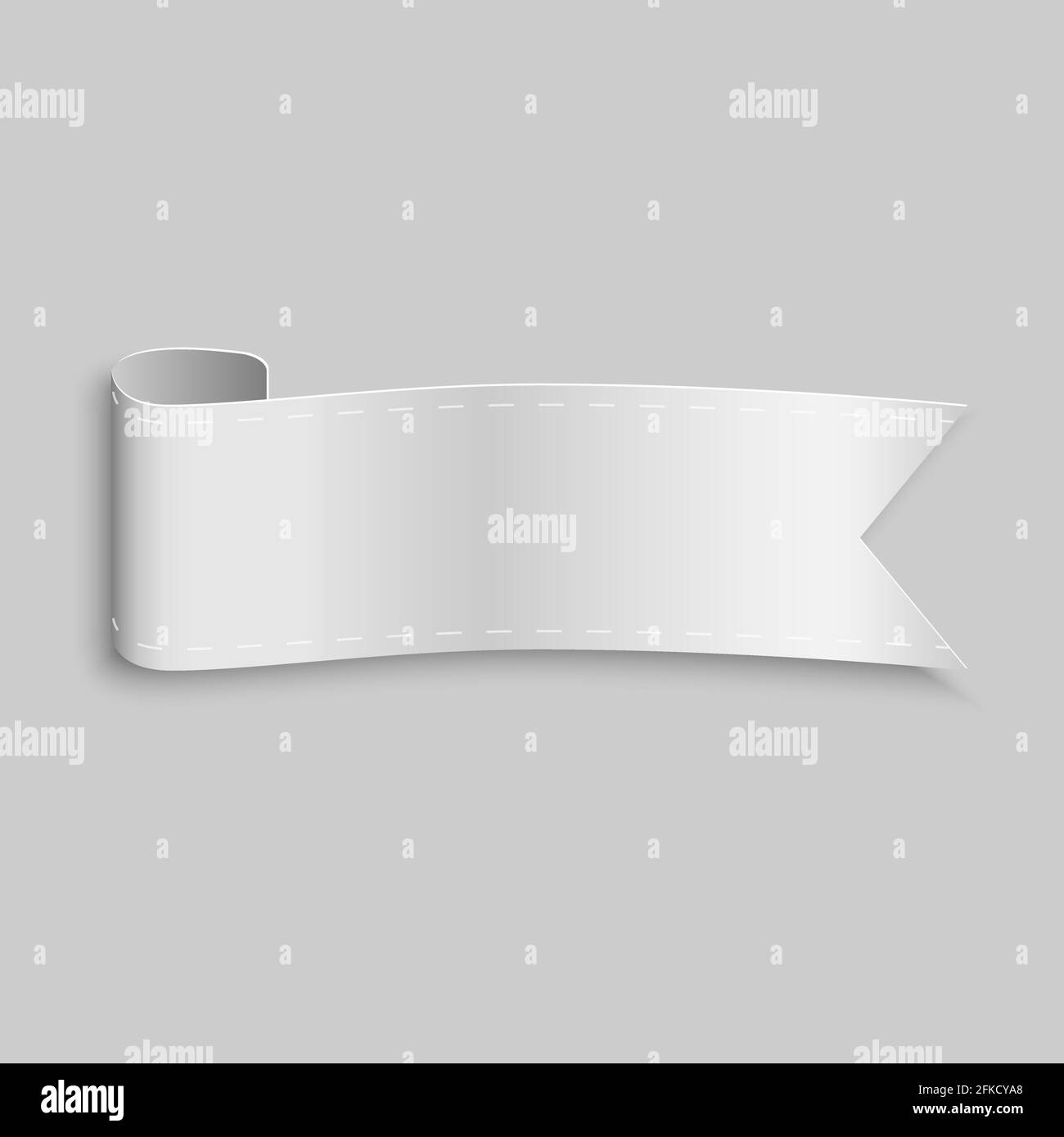 3d realistic paper banners. curved ribbons. Vector illustration ...