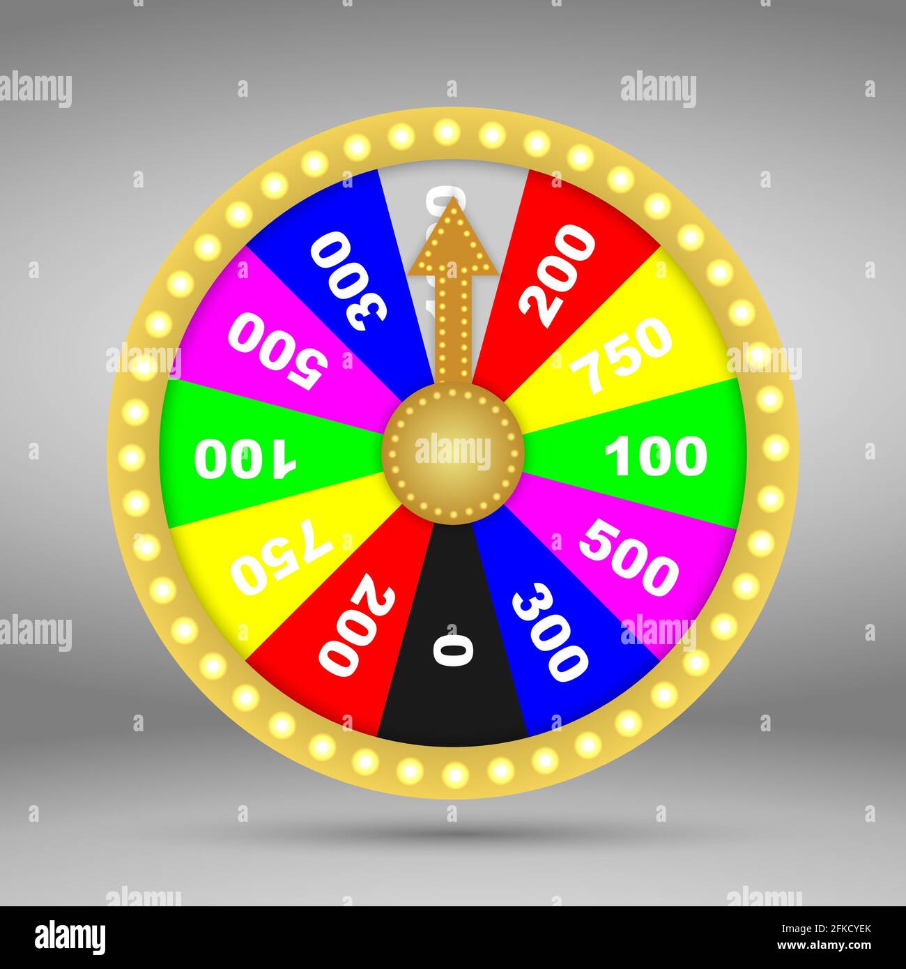 3d Colorful wheel of fortune or luck. Vector illustration. Template for ...