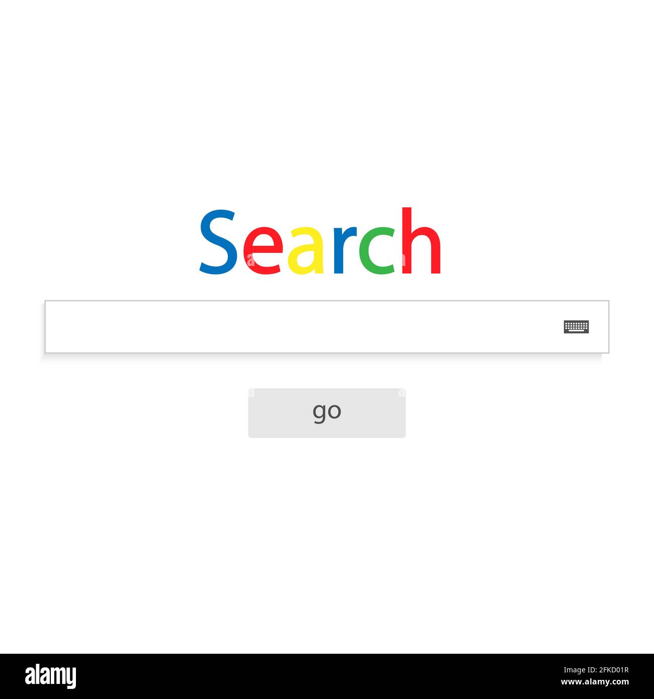 Web search field. Search bar set vector interface elements with button ...