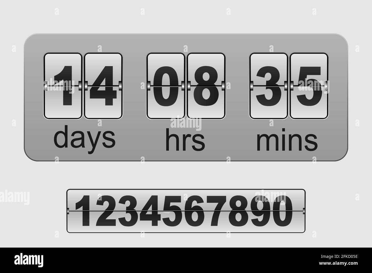 3d realistic Countdown timer. Vector flip clock Template for your design Stock Vector Image ...