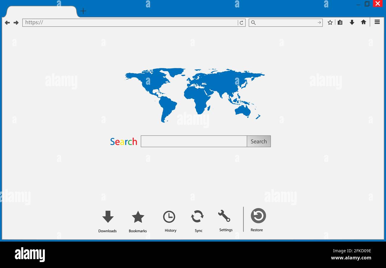 browser window on transparent background. Browser search. vector illustration. Template for your ...