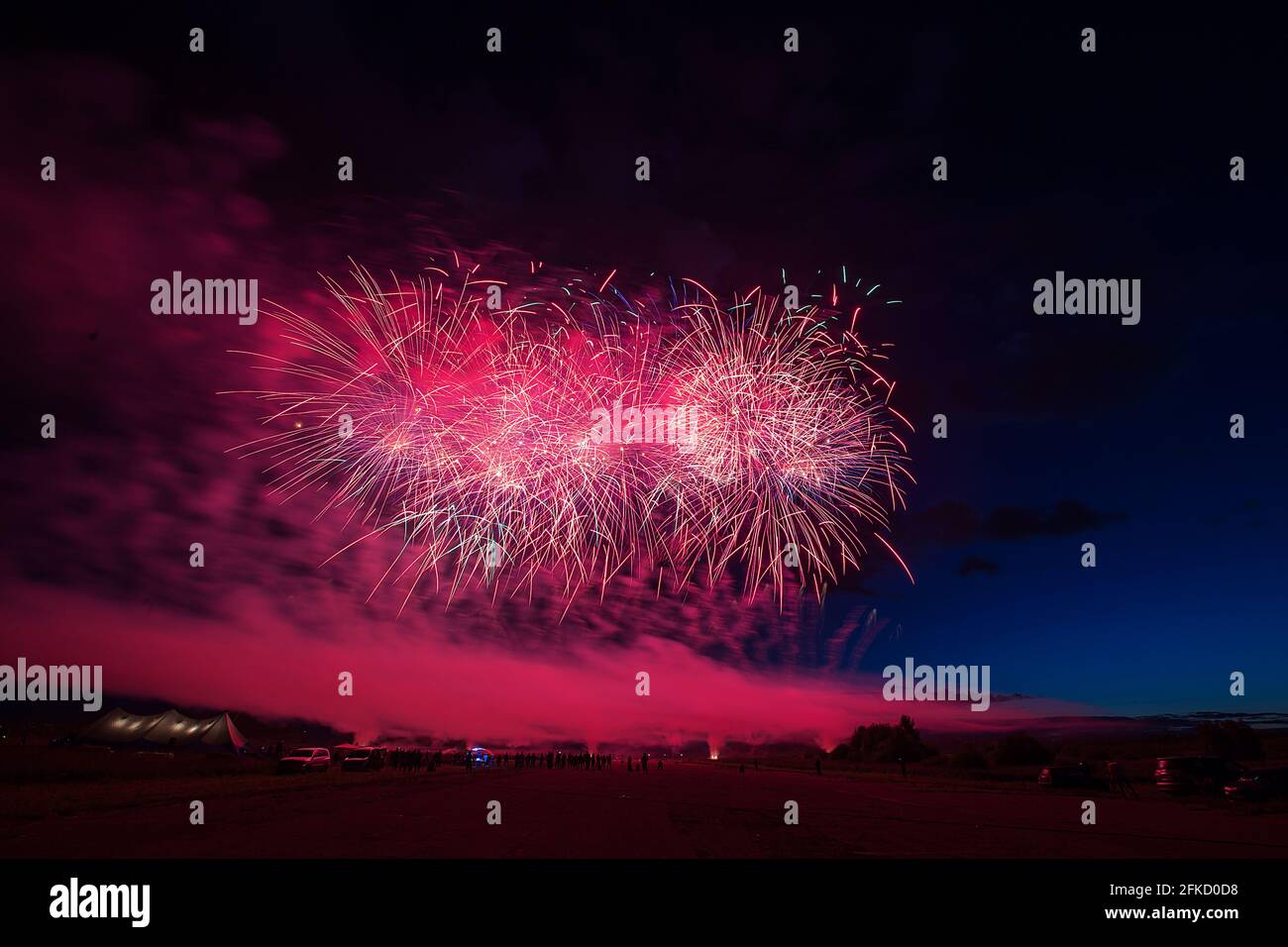 independence day and carnival festival in European city, colourful ...