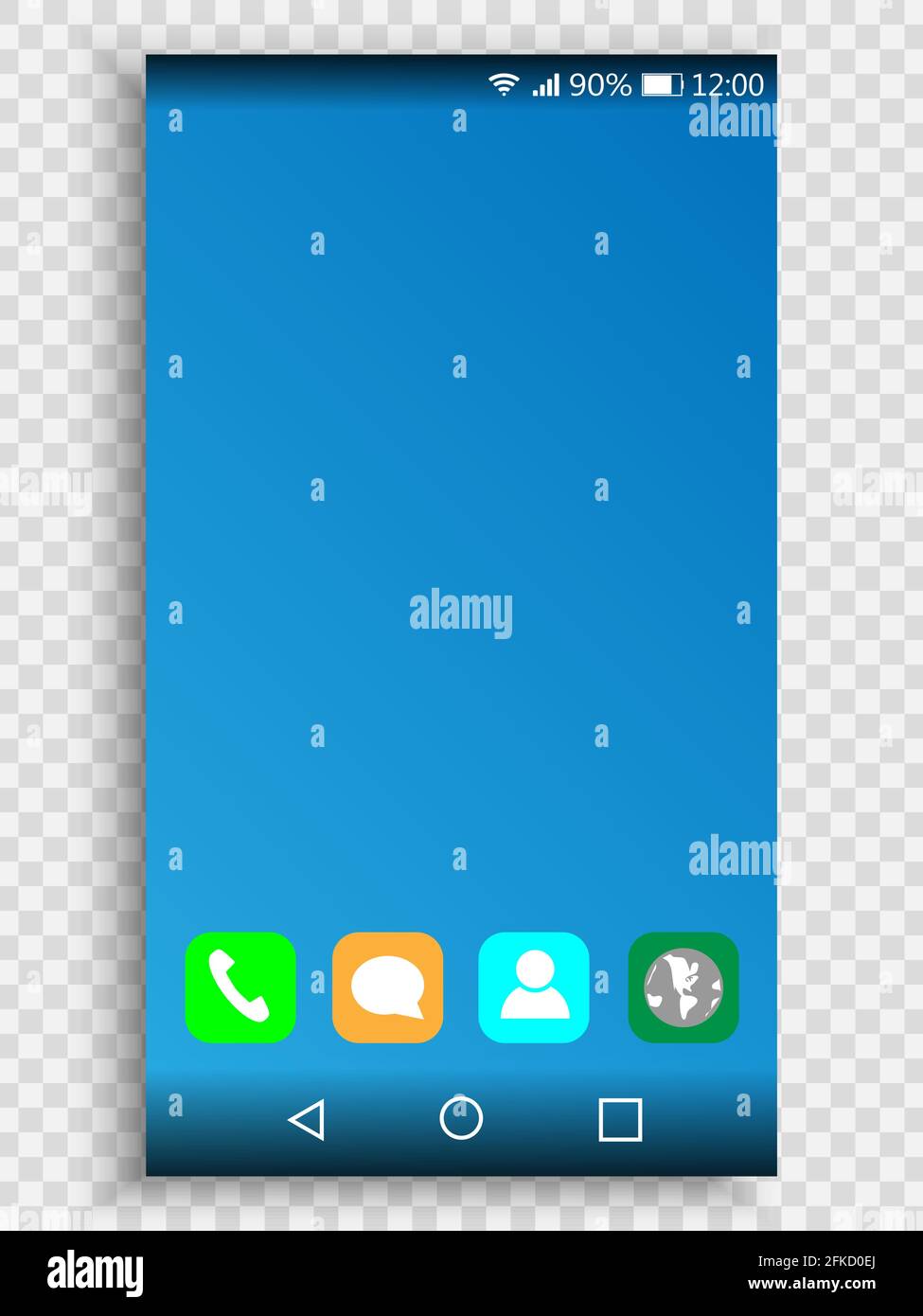 screen of smartphone for user interface design. Isolated. Vector ...