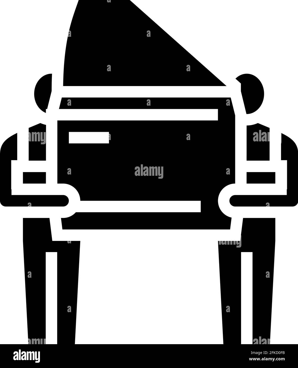 human work car factory glyph icon vector illustration Stock Vector ...