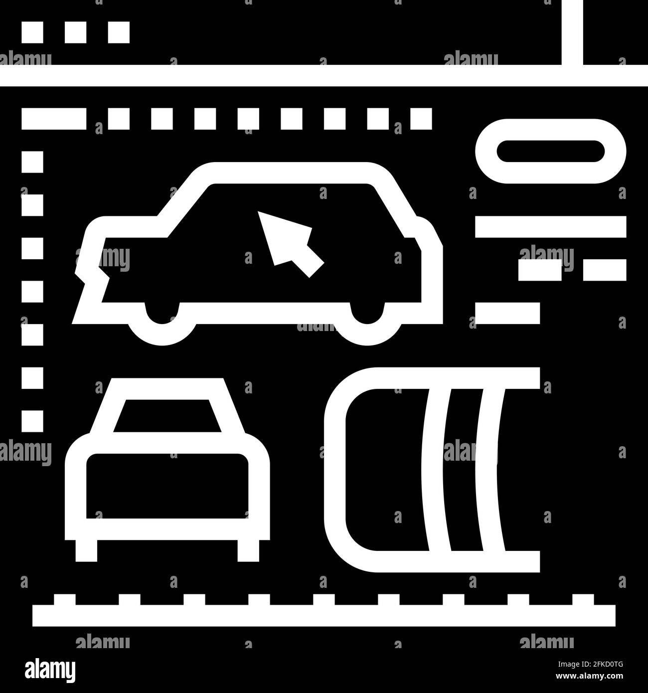 design development and car appearance glyph icon vector illustration ...