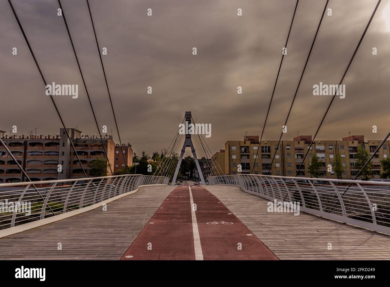 Cable stayed pedestrian bridge hi-res stock photography and images - Alamy