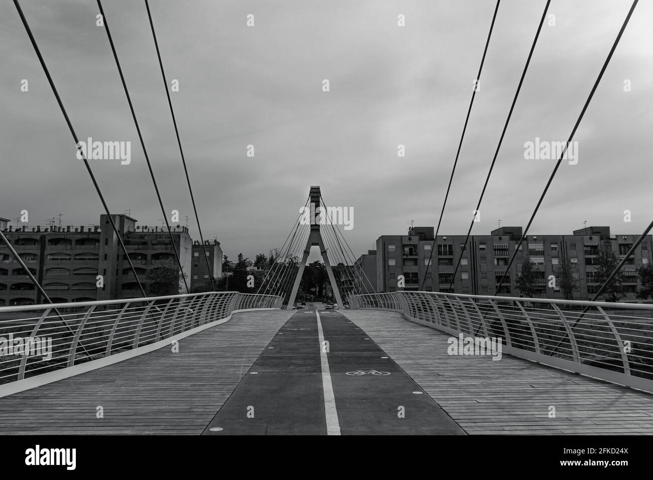 Cable stayed pedestrian bridge hi-res stock photography and images - Alamy