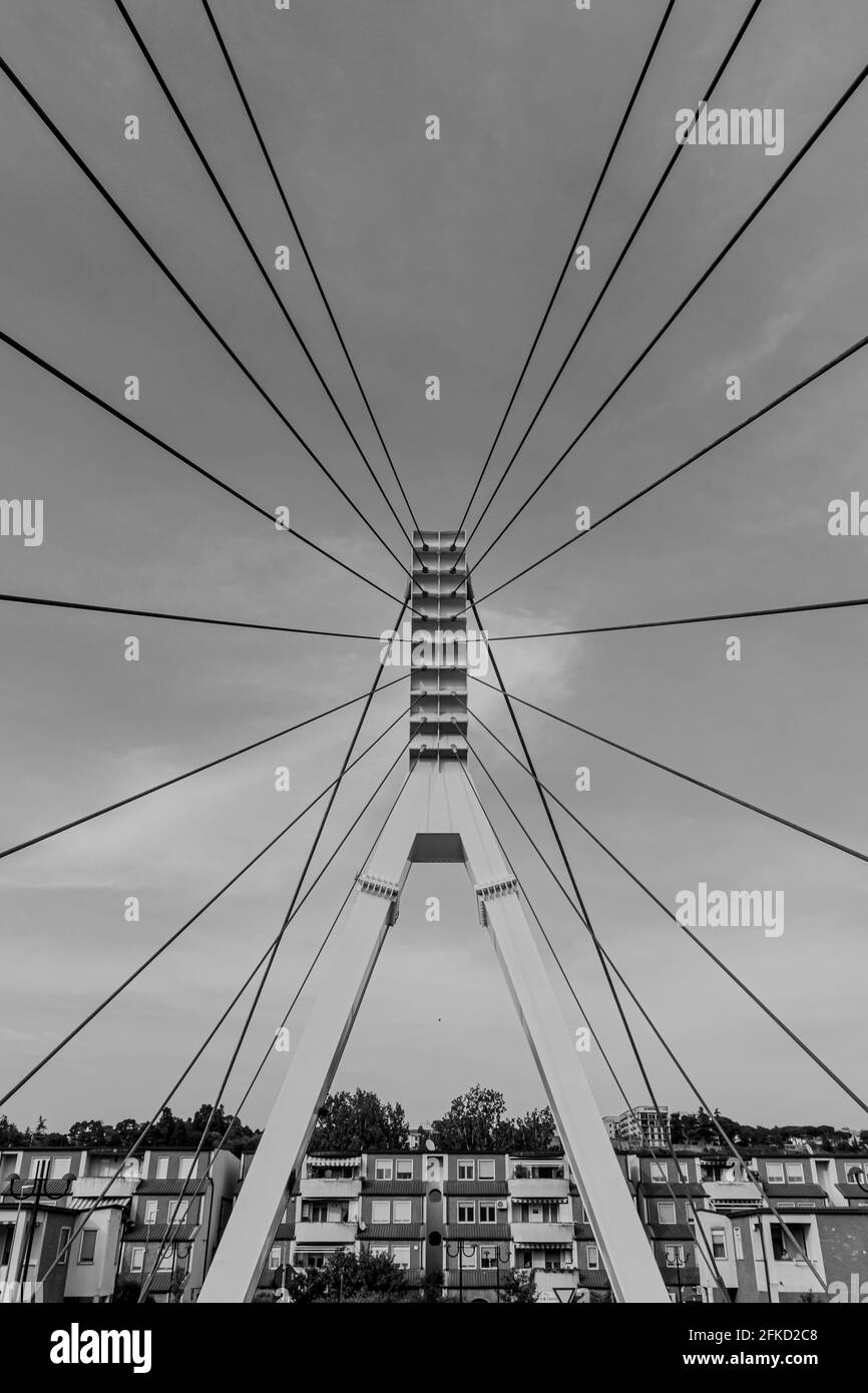 Cable stayed pedestrian bridge hi-res stock photography and images - Alamy