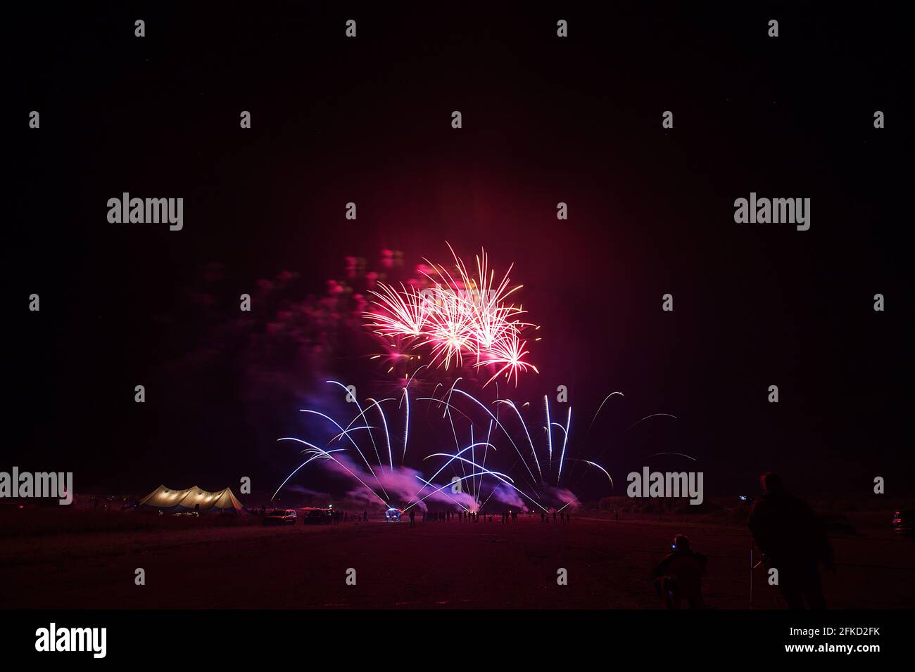 a crowd of people came to the festival, a festival of fireworks ...