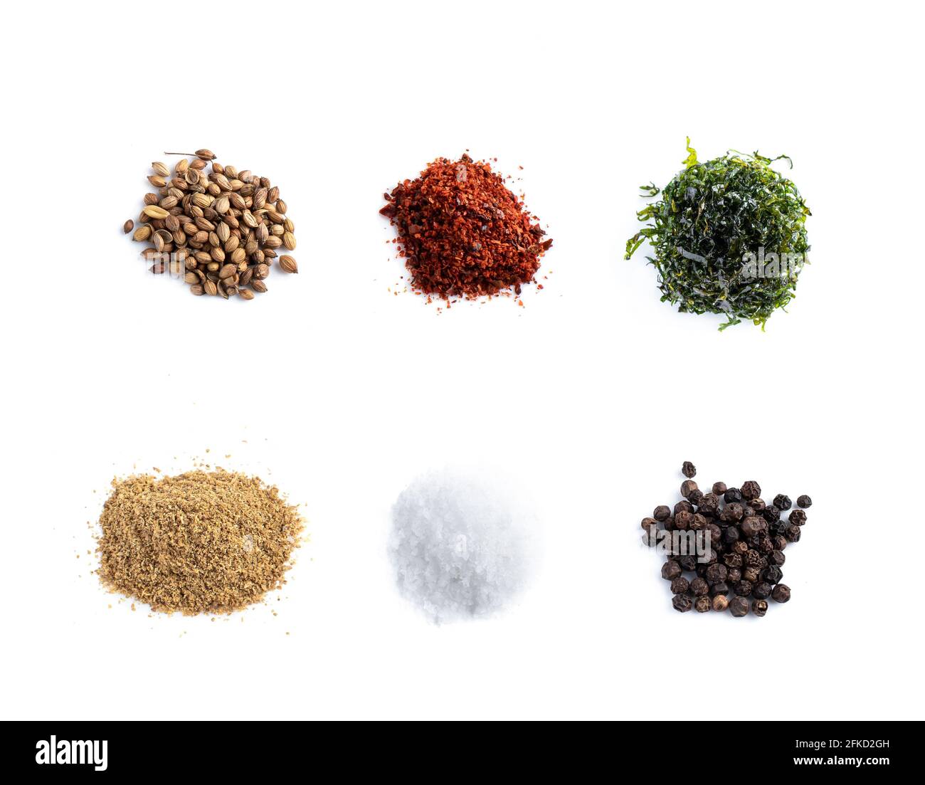 Set of spices isolated on white background Stock Photo - Alamy