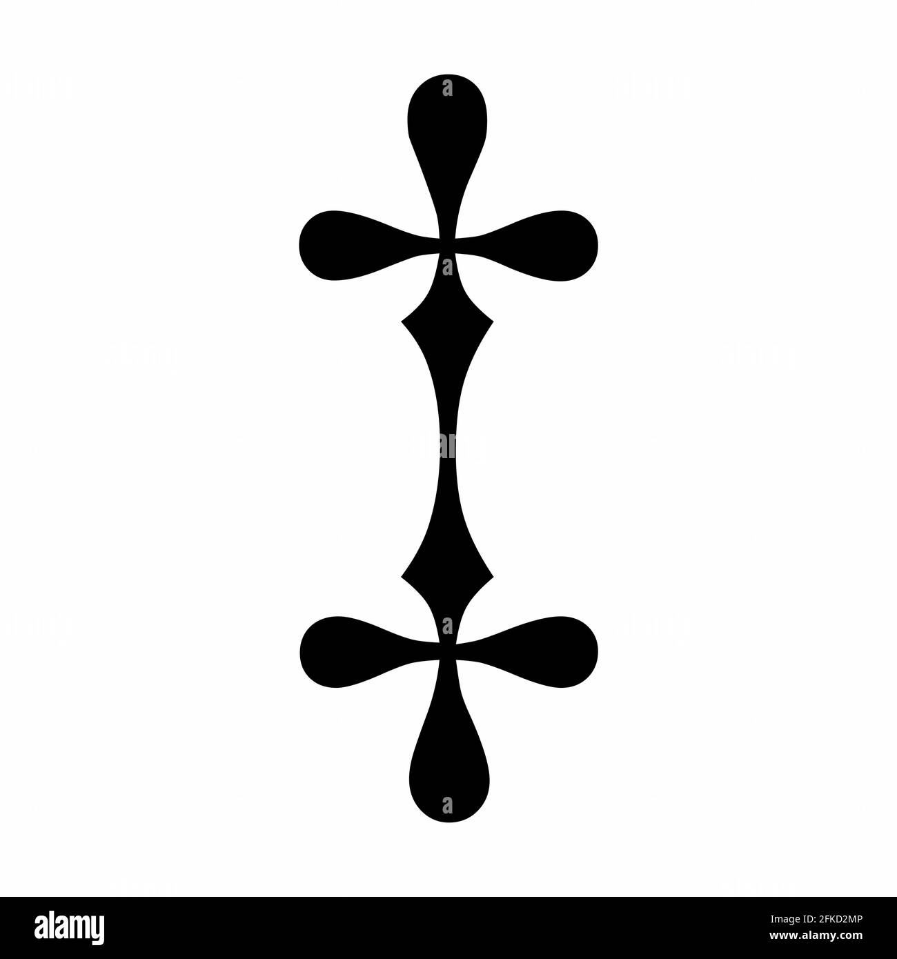 The Double Dagger sign icon isolated on white background Stock Vector ...