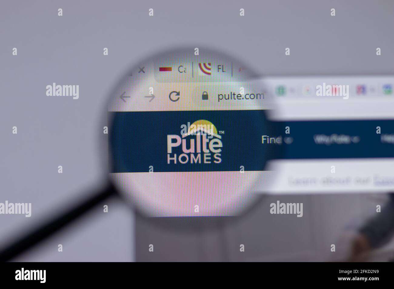 New York, USA - 26 April 2021: PulteGroup Pulte Homes company logo ...