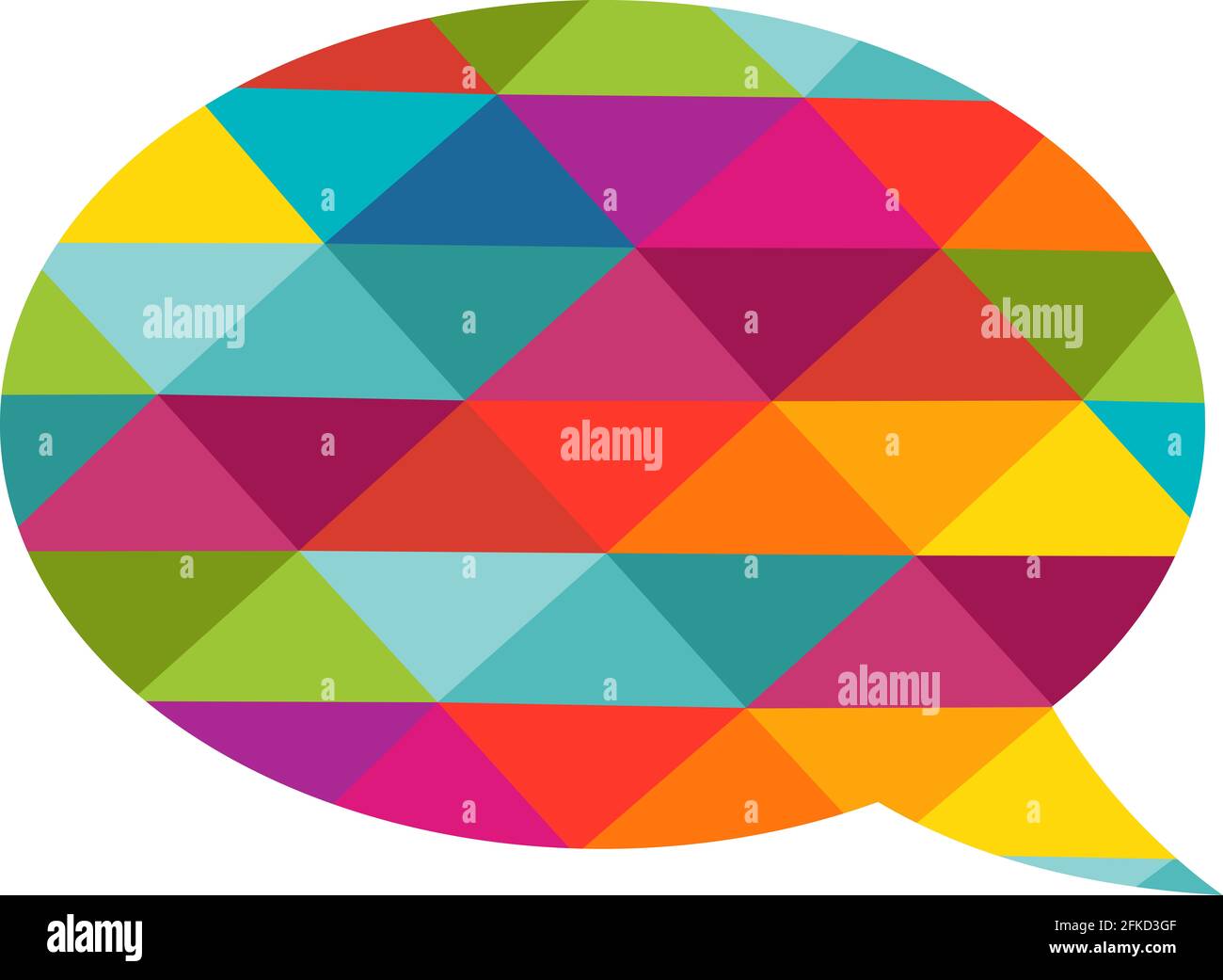 Dialogue bubble with several bright colours Stock Photo - Alamy
