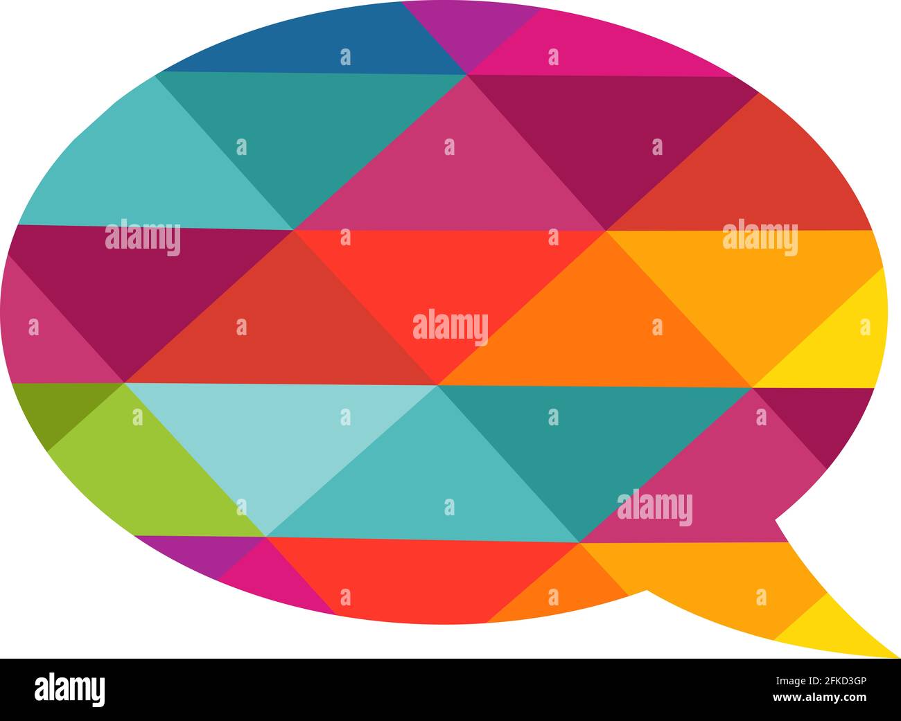 Dialogue bubble with several bright colours Stock Photo - Alamy