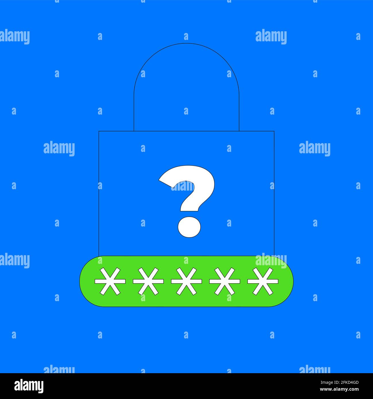 Forgot password. Lockpad with password and question symbol Stock Vector ...