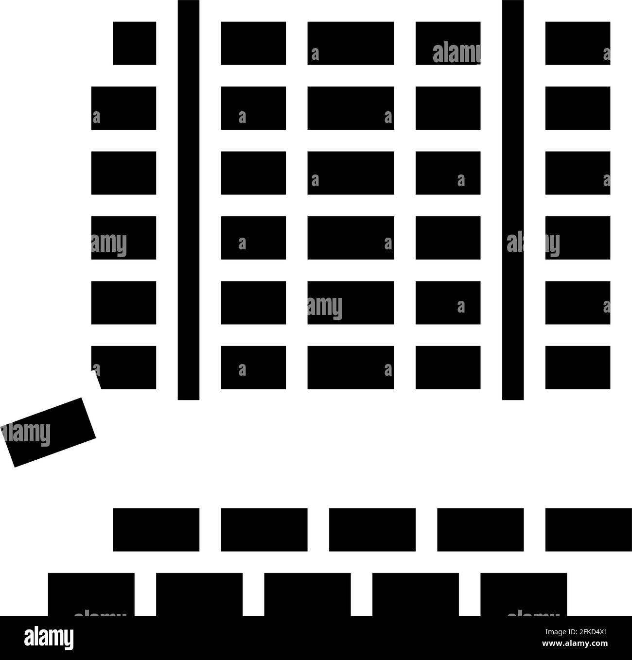 paving slabs concrete glyph icon vector illustration Stock Vector Image ...