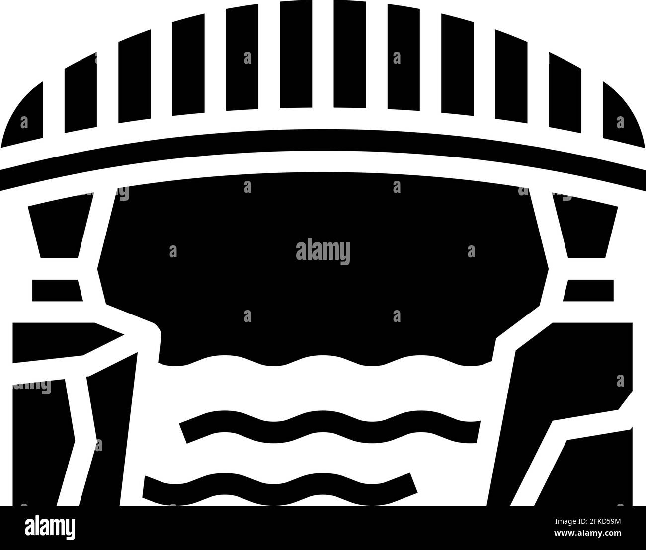 bridge concrete glyph icon vector illustration Stock Vector Image & Art ...