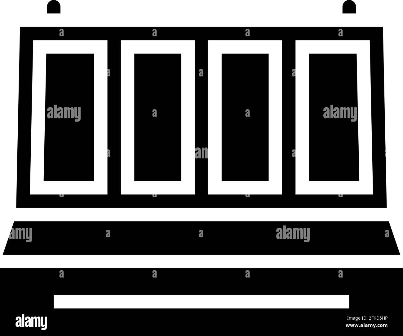 fence concrete glyph icon vector illustration Stock Vector Image & Art ...