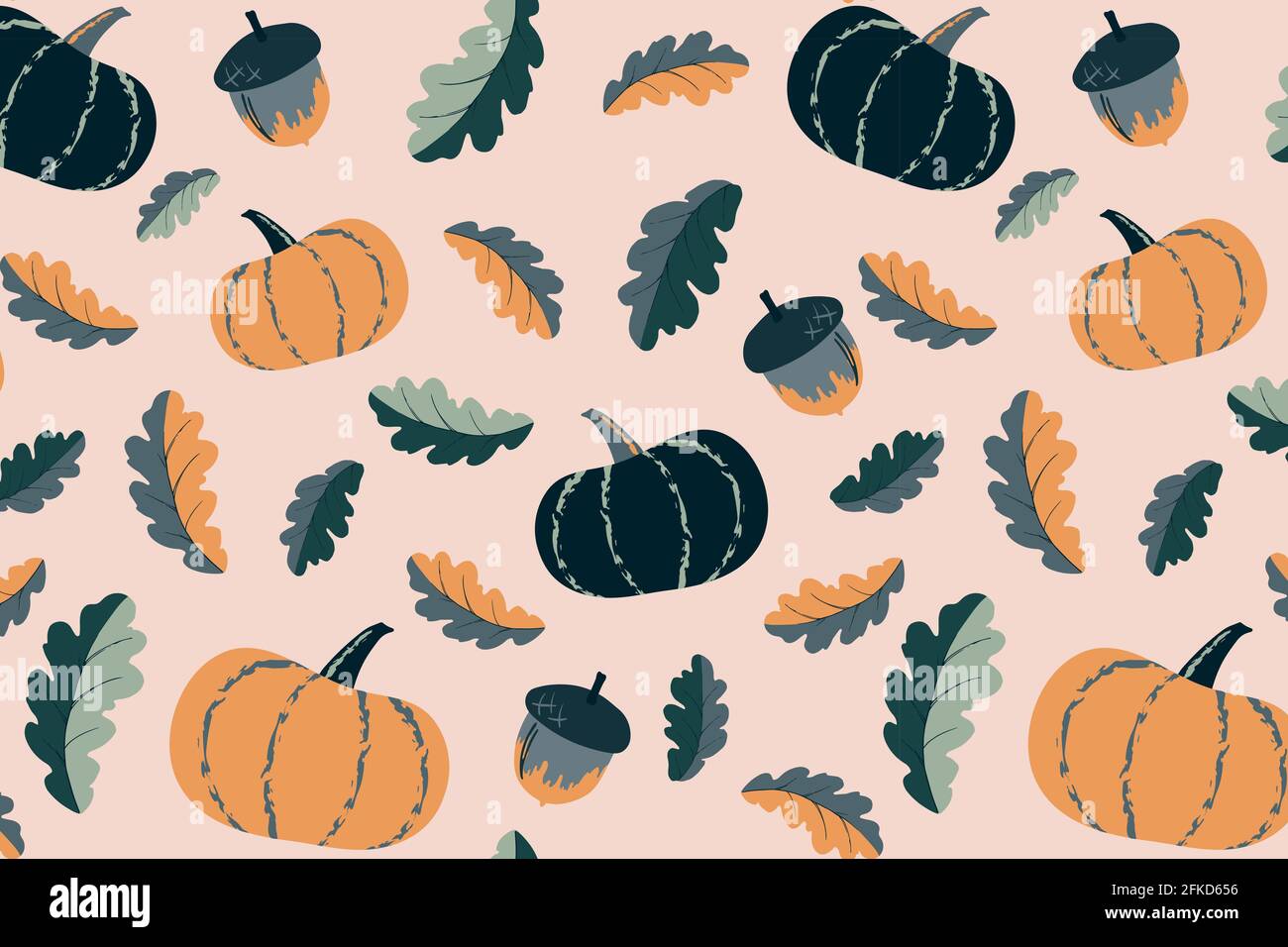 Vector pumpkin seamless pattern Stock Vector Images - Alamy