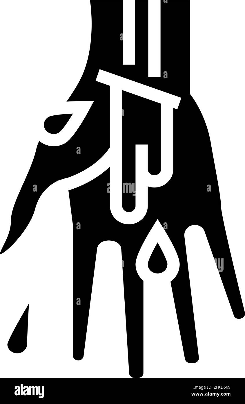 venous bleeding disease glyph icon vector illustration Stock Vector ...