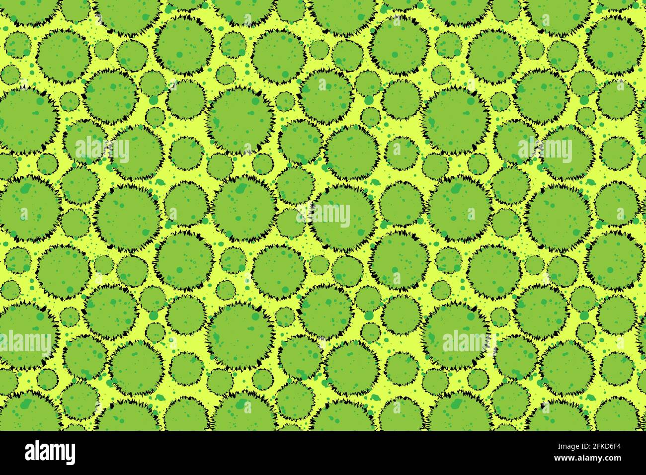 Green shapes seem like bacteria through microscope Stock Vector Image ...