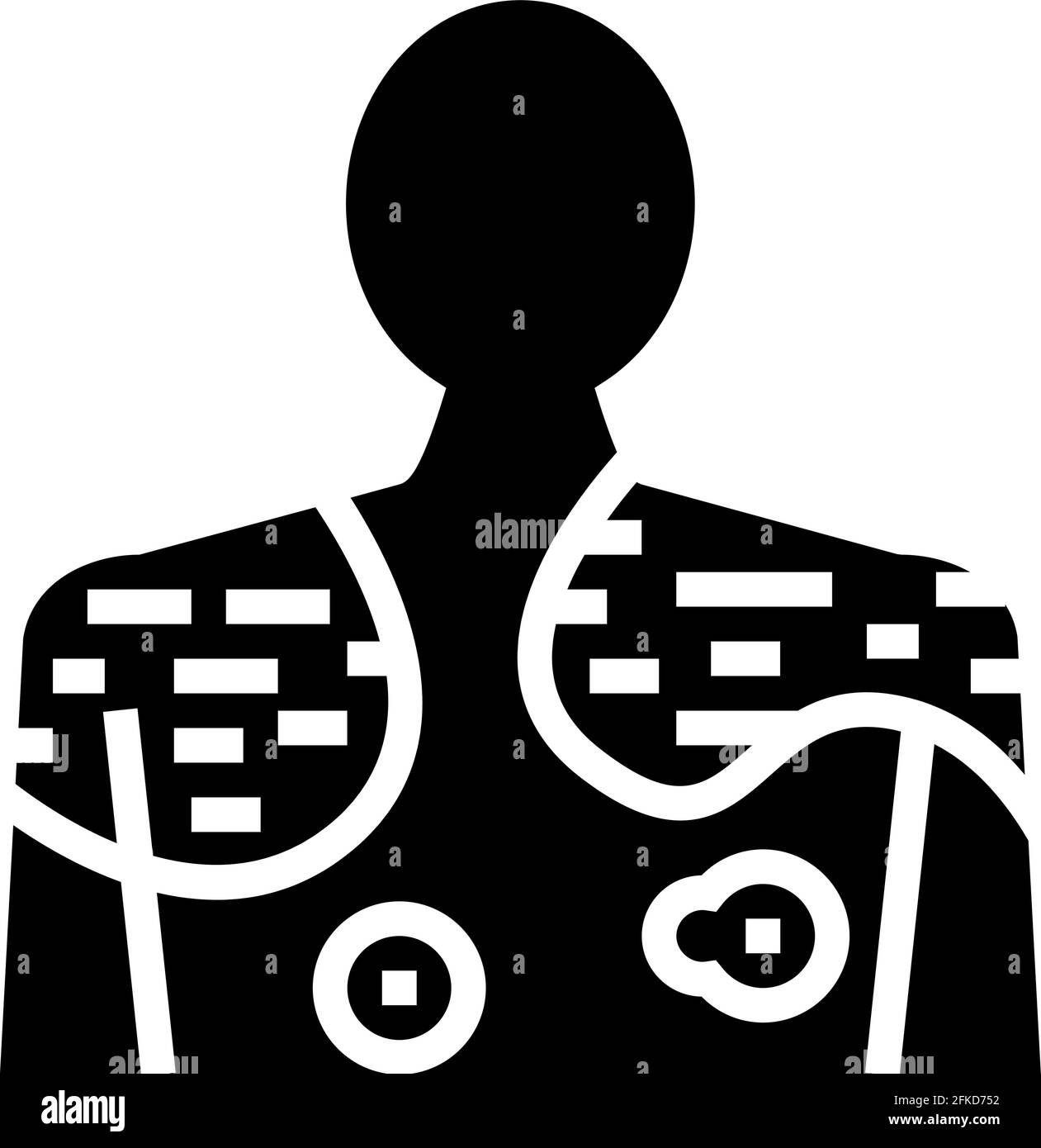 Psoriasis Disease Glyph Icon Vector Illustration Stock Vector Image