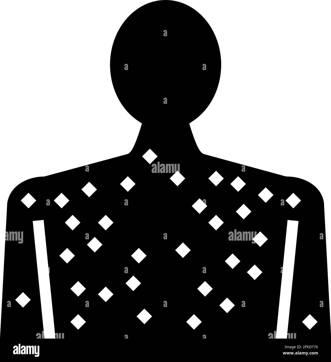 skin rash disease glyph icon vector illustration Stock Vector Image ...