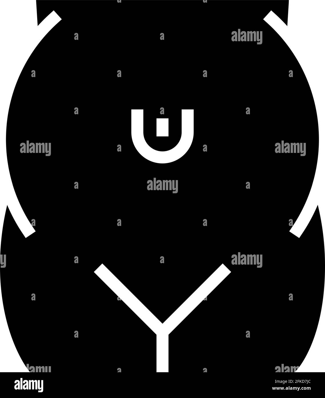 umbilical hernia disease glyph icon vector illustration Stock Vector ...