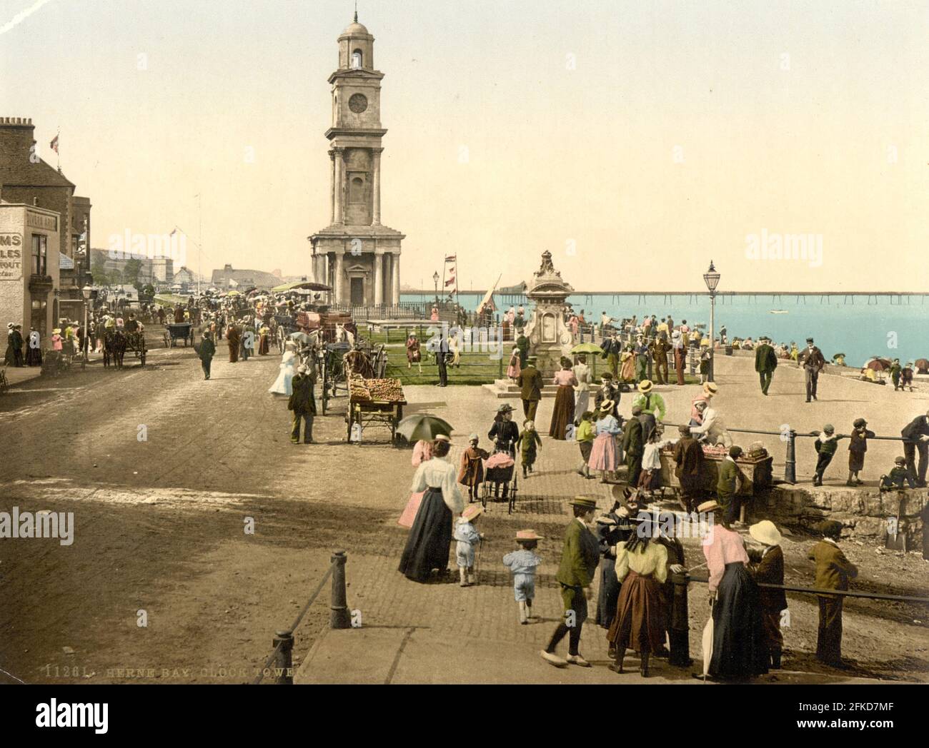 The Clock Tower in Herne Bay in Kent circa 1890-1900 Stock Photo - Alamy