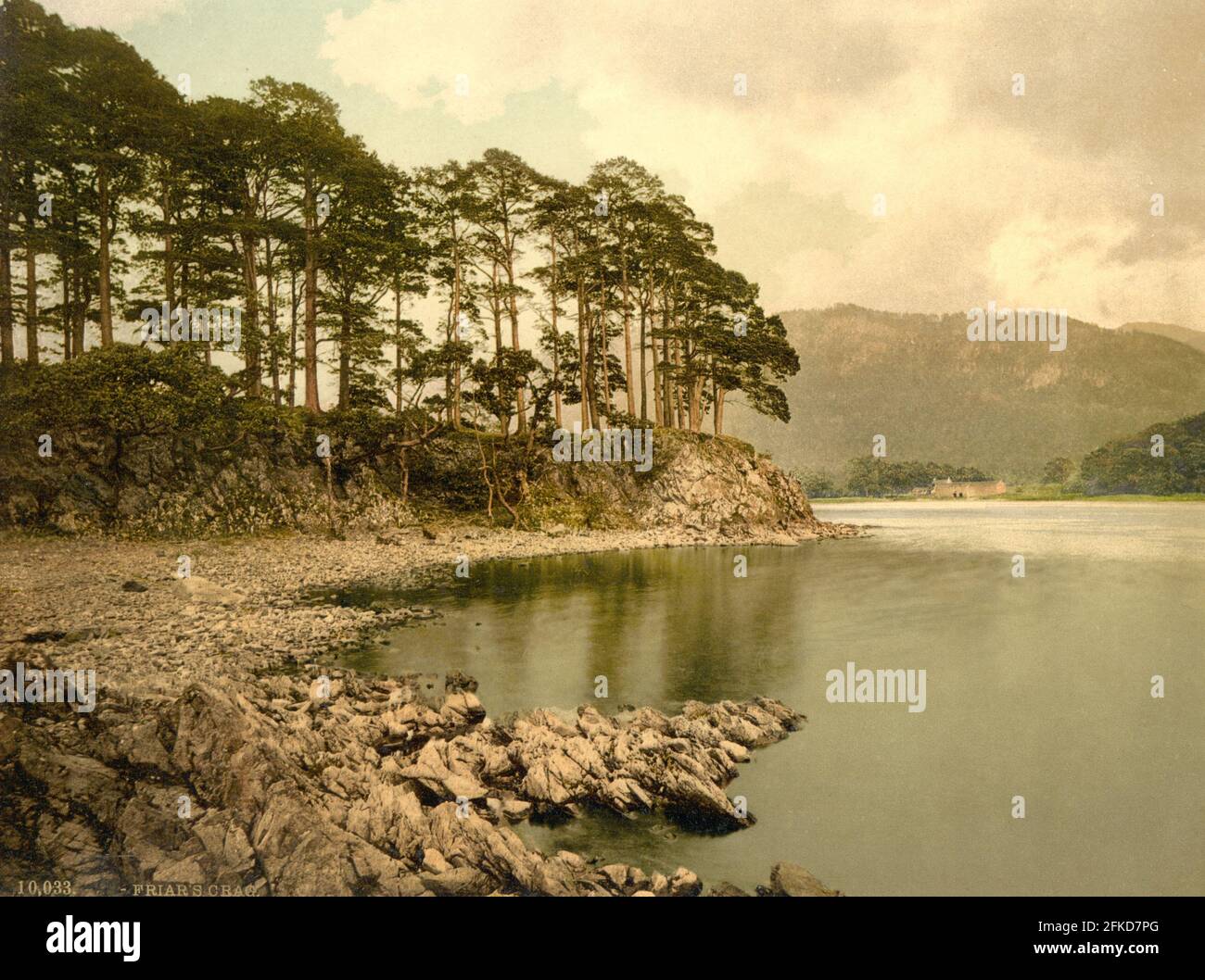 Friars Crag on Derwentwater in The Lake District, Cumbria circa 1890 ...