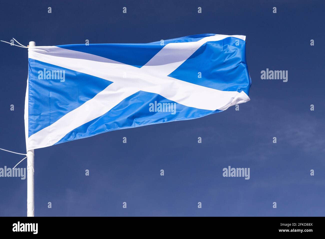 Scotland Saltire national flag Stock Photo - Alamy