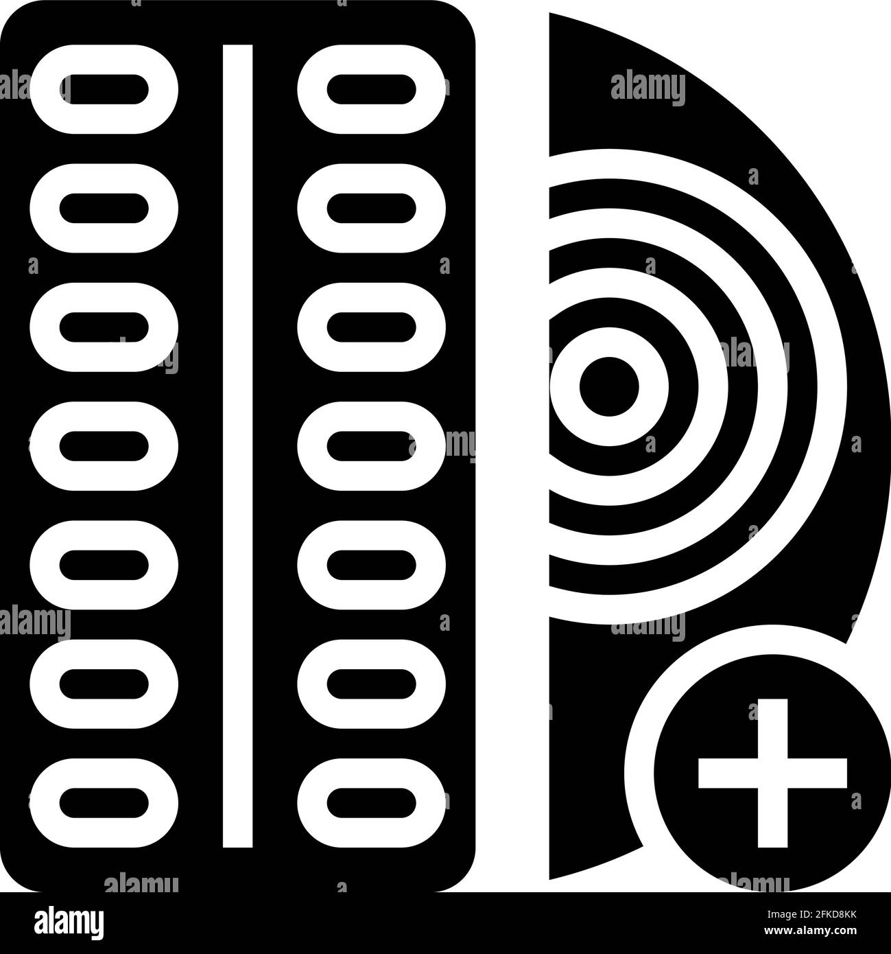 oral medication for control inflammation glyph icon vector illustration ...