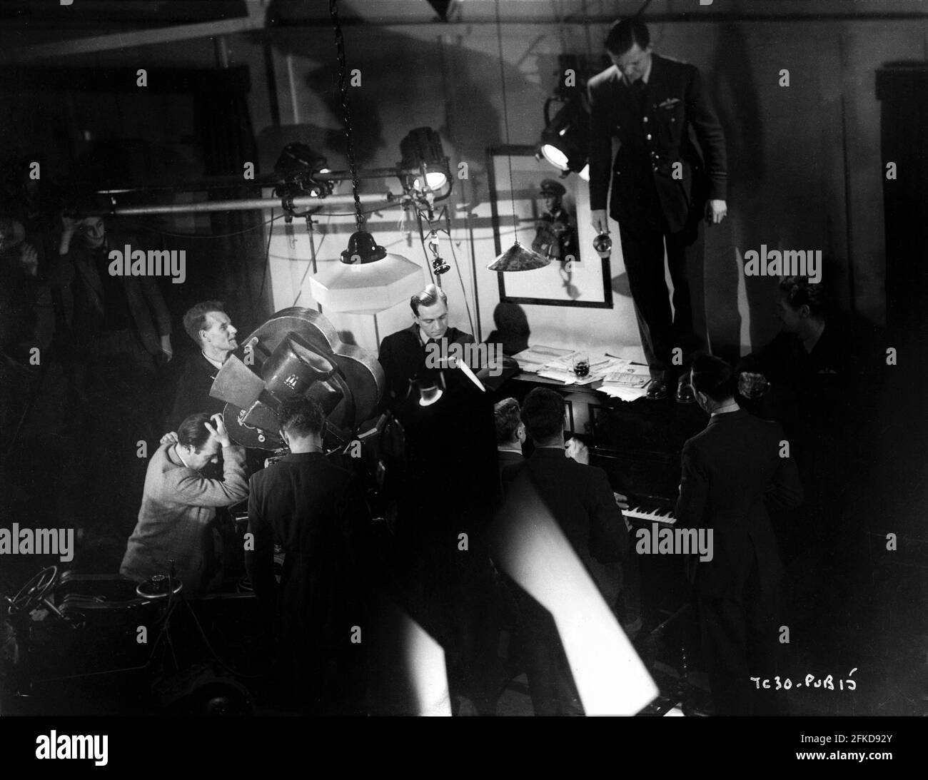 ANTHONY ASQUITH and Film Crew on set candid during filming of THE WAY ...