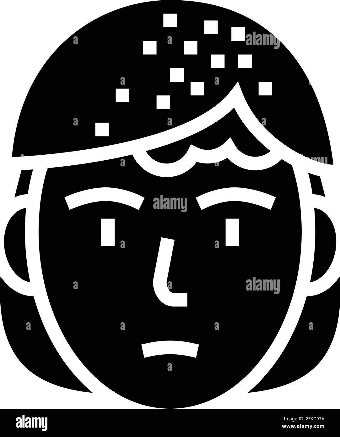 Seborrheic Dermatitis Glyph Icon Vector Illustration Stock Vector Image