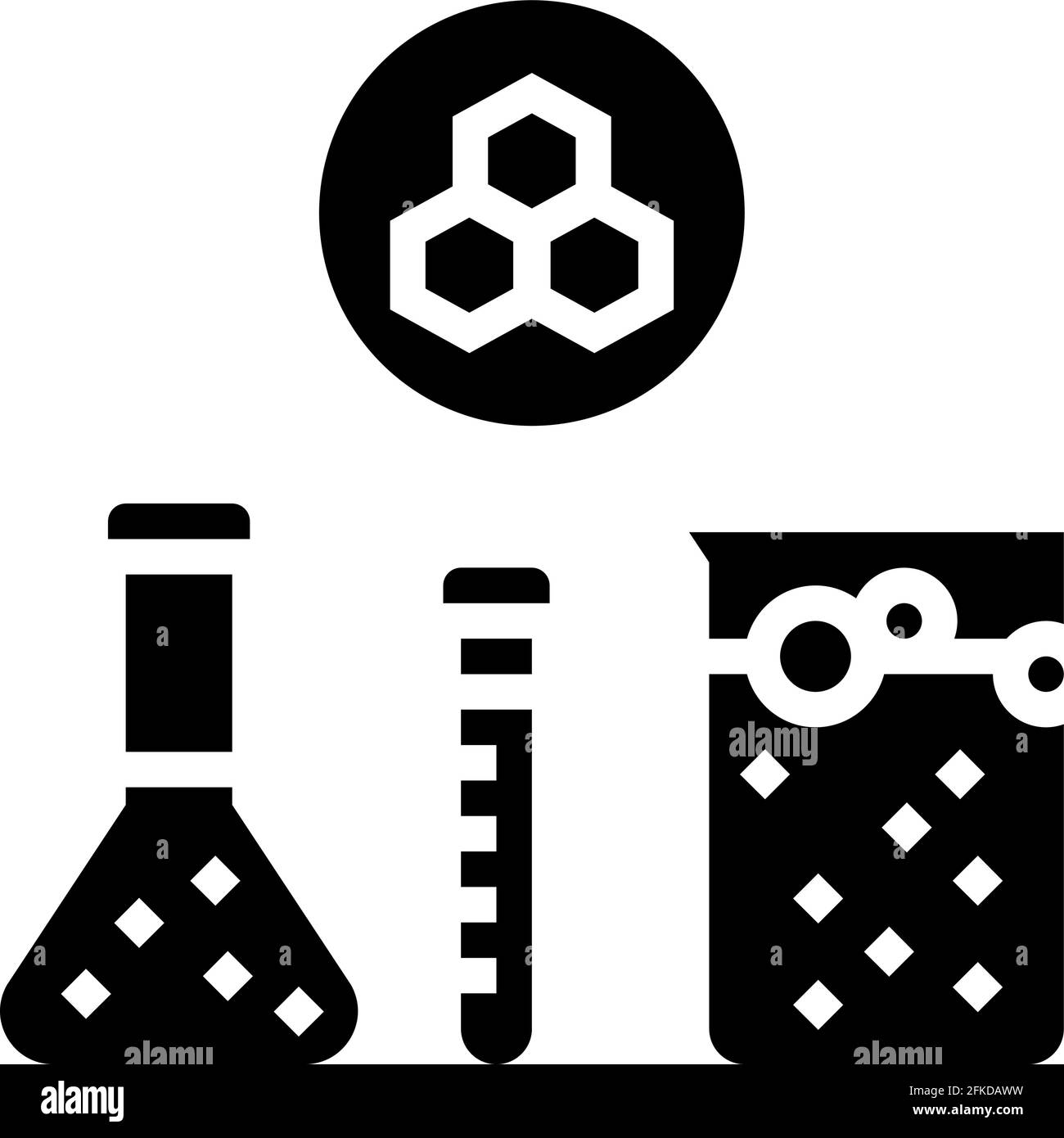 chemical substrate pharmaceutical production glyph icon vector ...