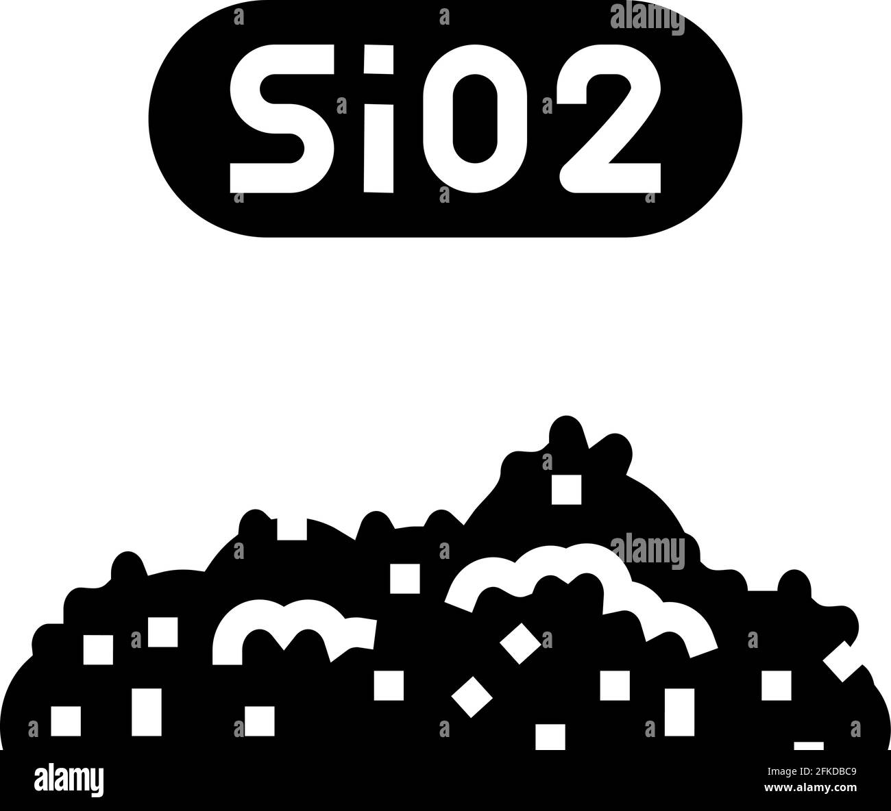 sio2 semiconductor manufacturing glyph icon vector illustration Stock ...