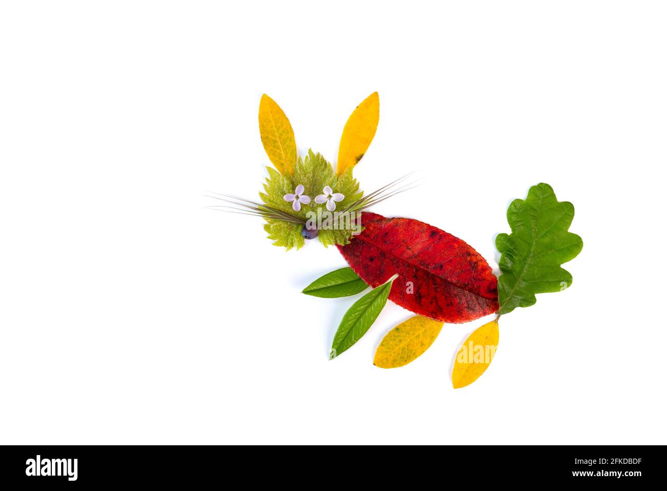 Abstract Animal Made Of Leaf Art Project For Kids Autumn Or Summer abstract-animal-made-of-leaf-art-project-for-kids-autumn-or-summer