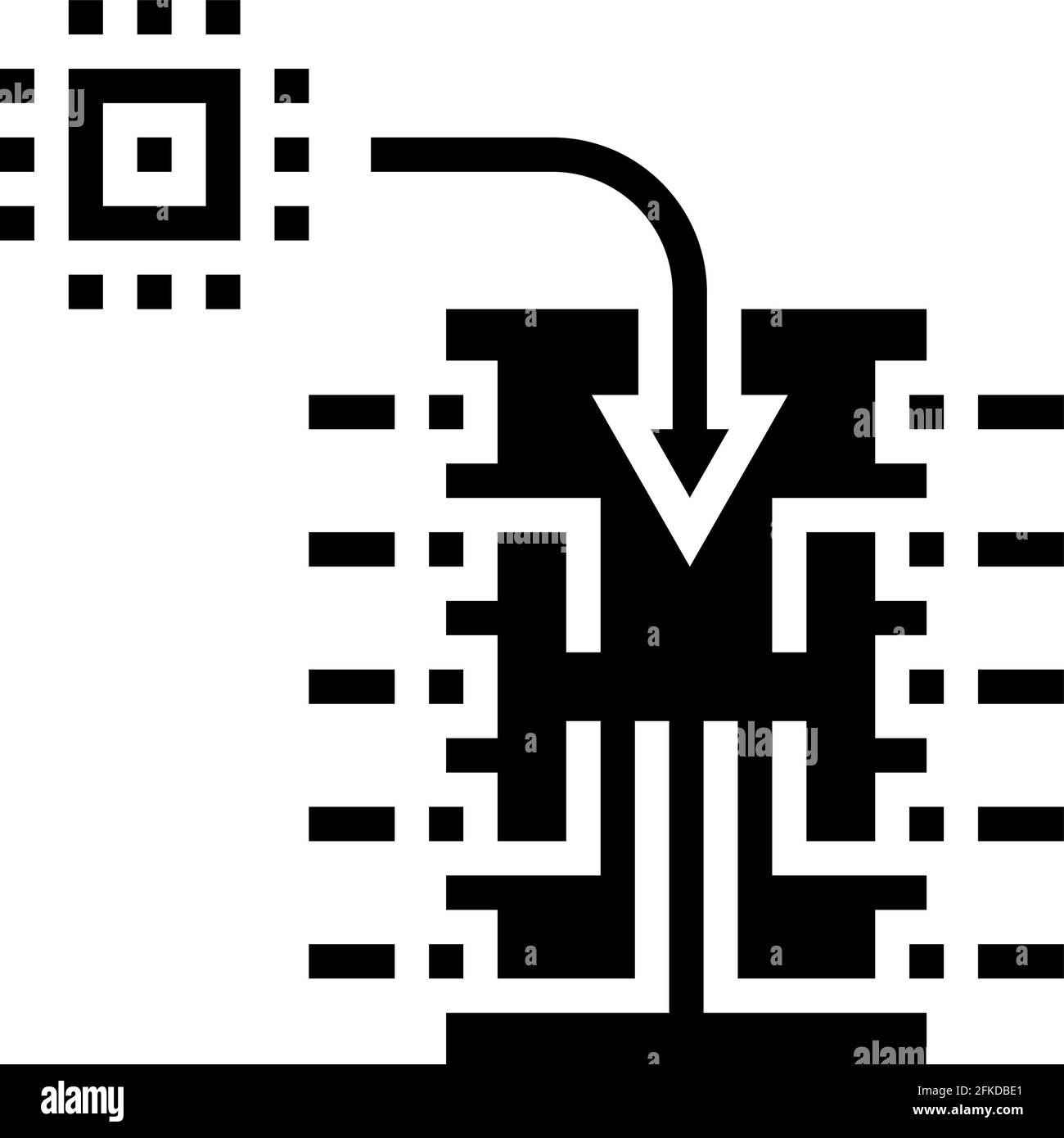 chip installation semiconductor manufacturing glyph icon vector ...