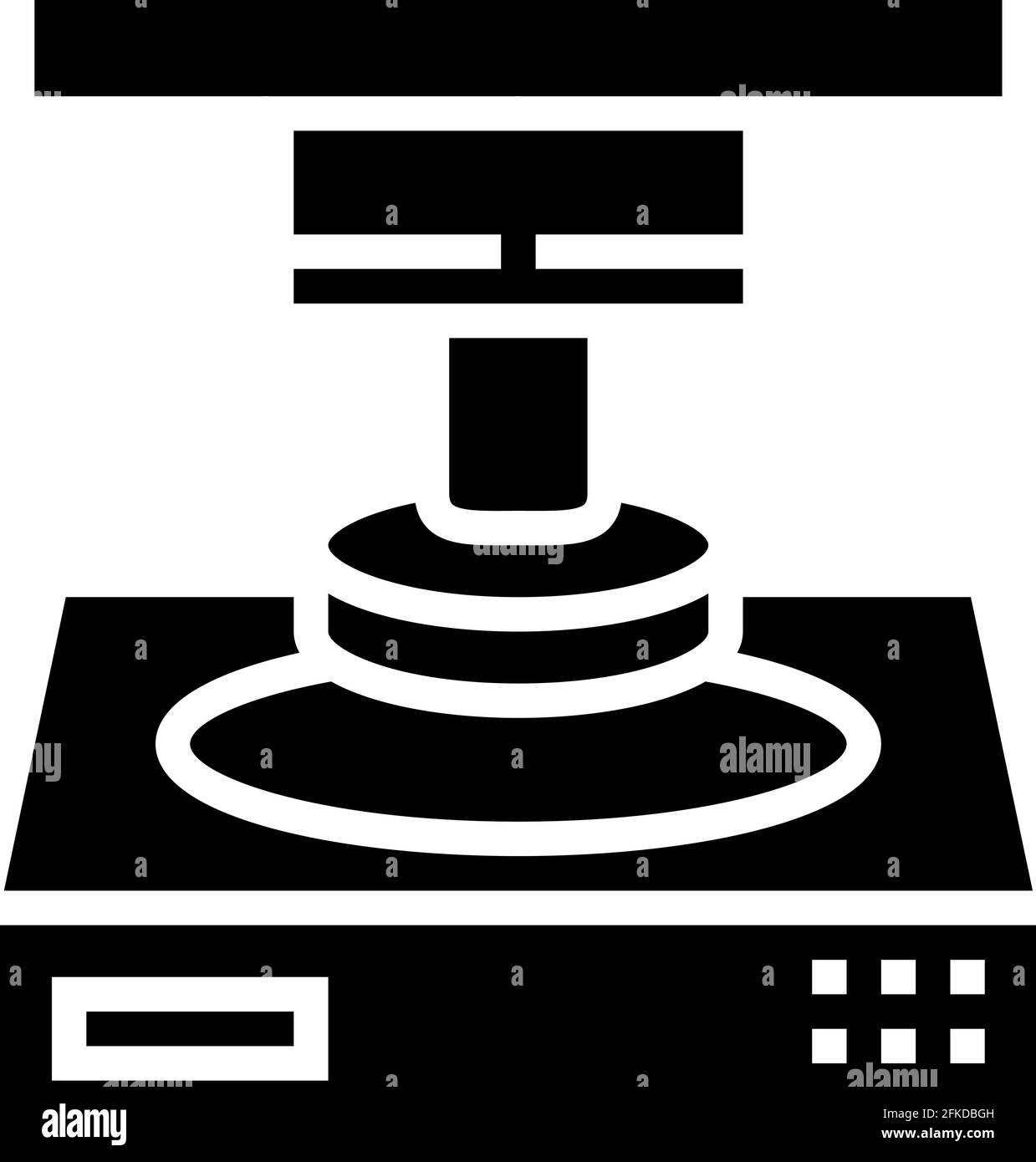press equipment semiconductor manufacturing glyph icon vector ...