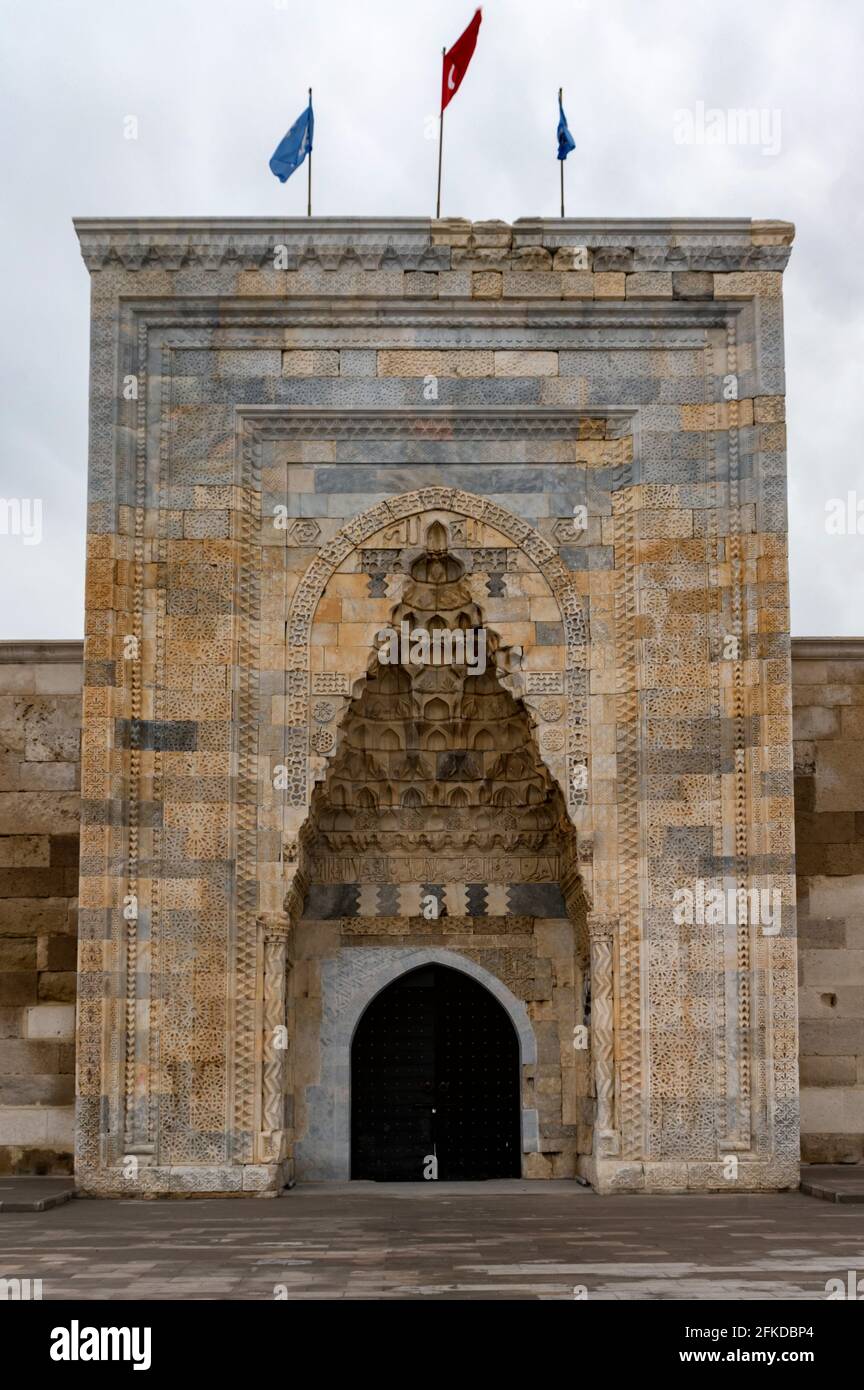 Magnificent entrance with iwan to the Sultanhani caravansary on the ...