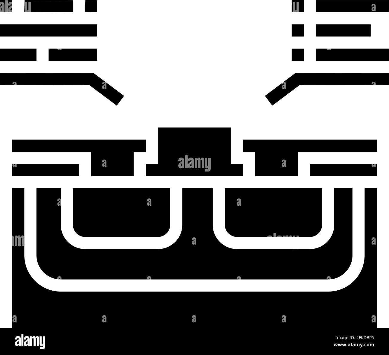 characteristics semiconductor glyph icon vector illustration Stock ...