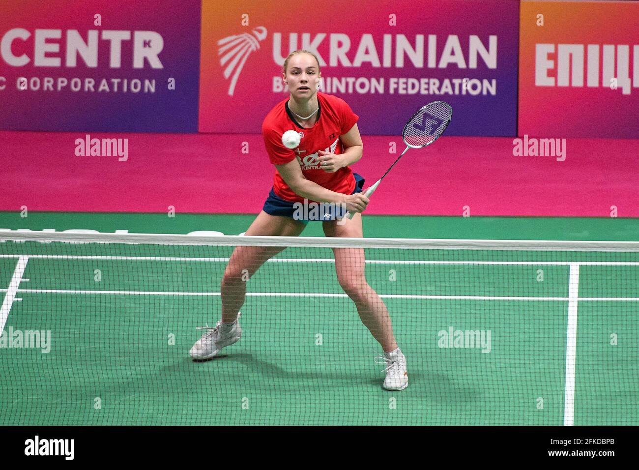 KYIV, UKRAINE - APRIL 30: Alexandra Boje of Denmark competes in her ...