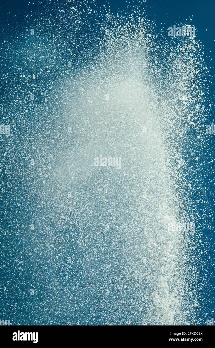 Water splashing to the air in natural source of water spring in Damia ...