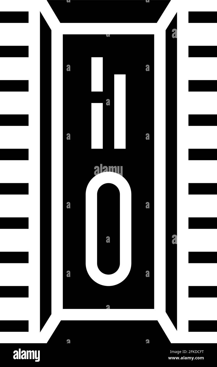 microchip semiconductor manufacturing glyph icon vector illustration ...