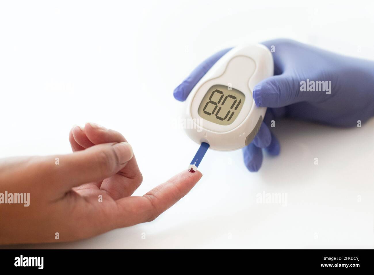 Blood glucose test Stock Photo - Alamy