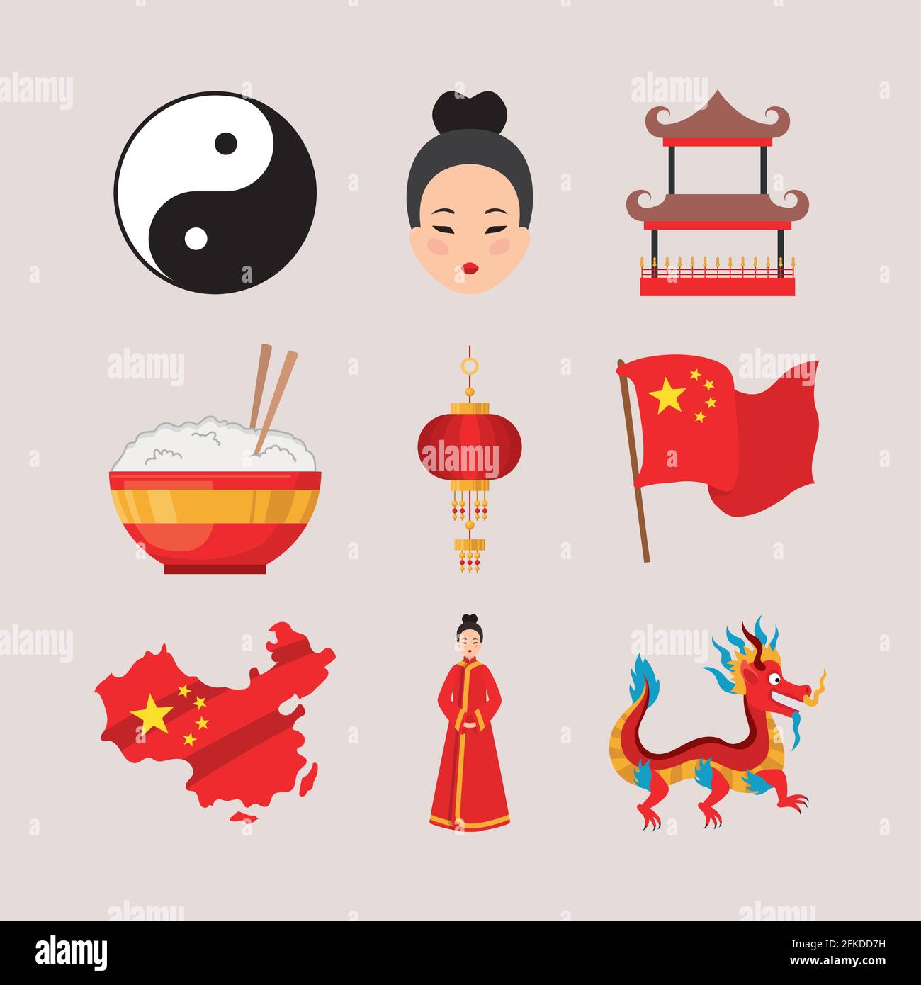 chinese culture icons Stock Vector Image & Art - Alamy