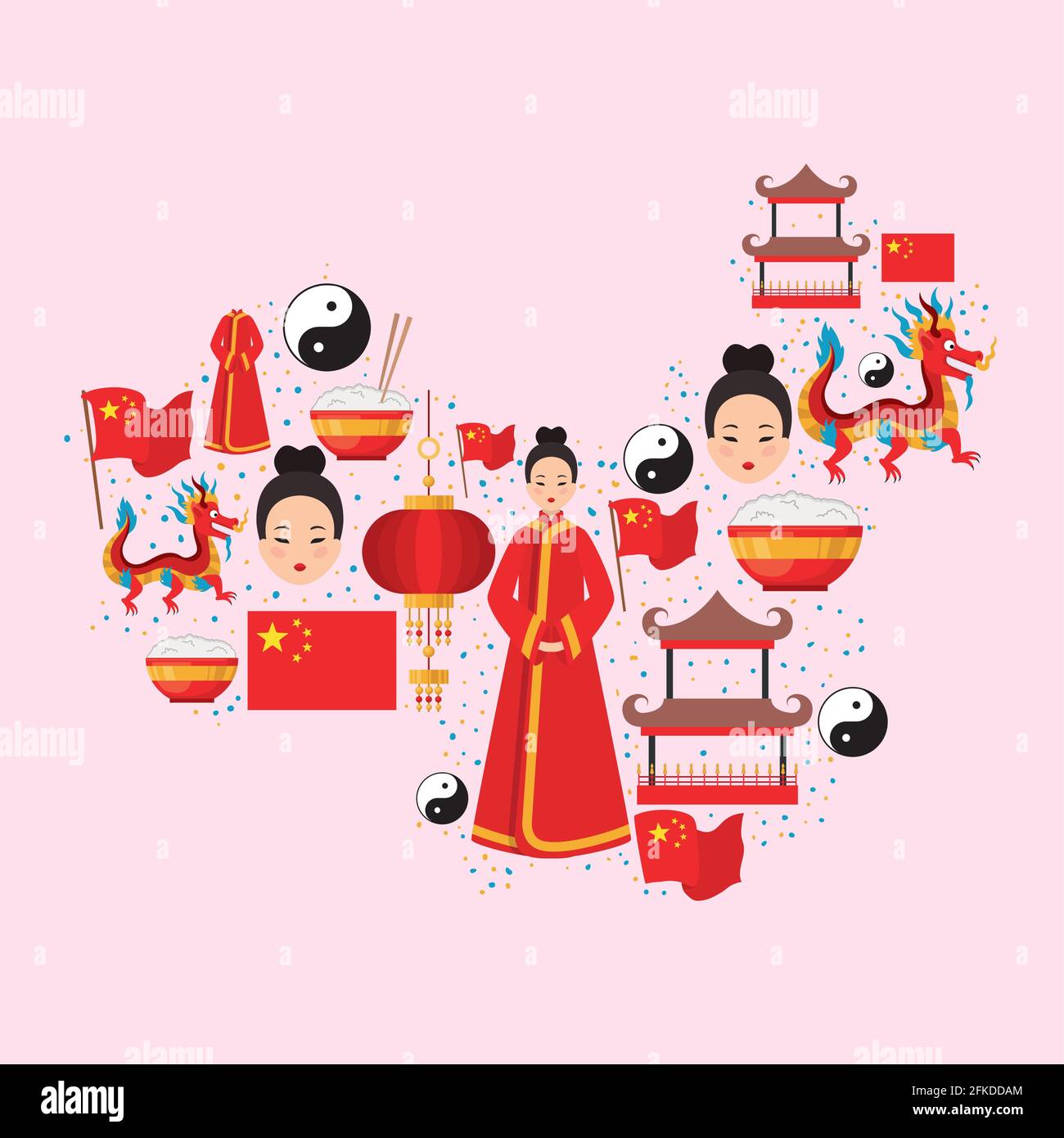 chinese country illustration Stock Vector Image & Art - Alamy