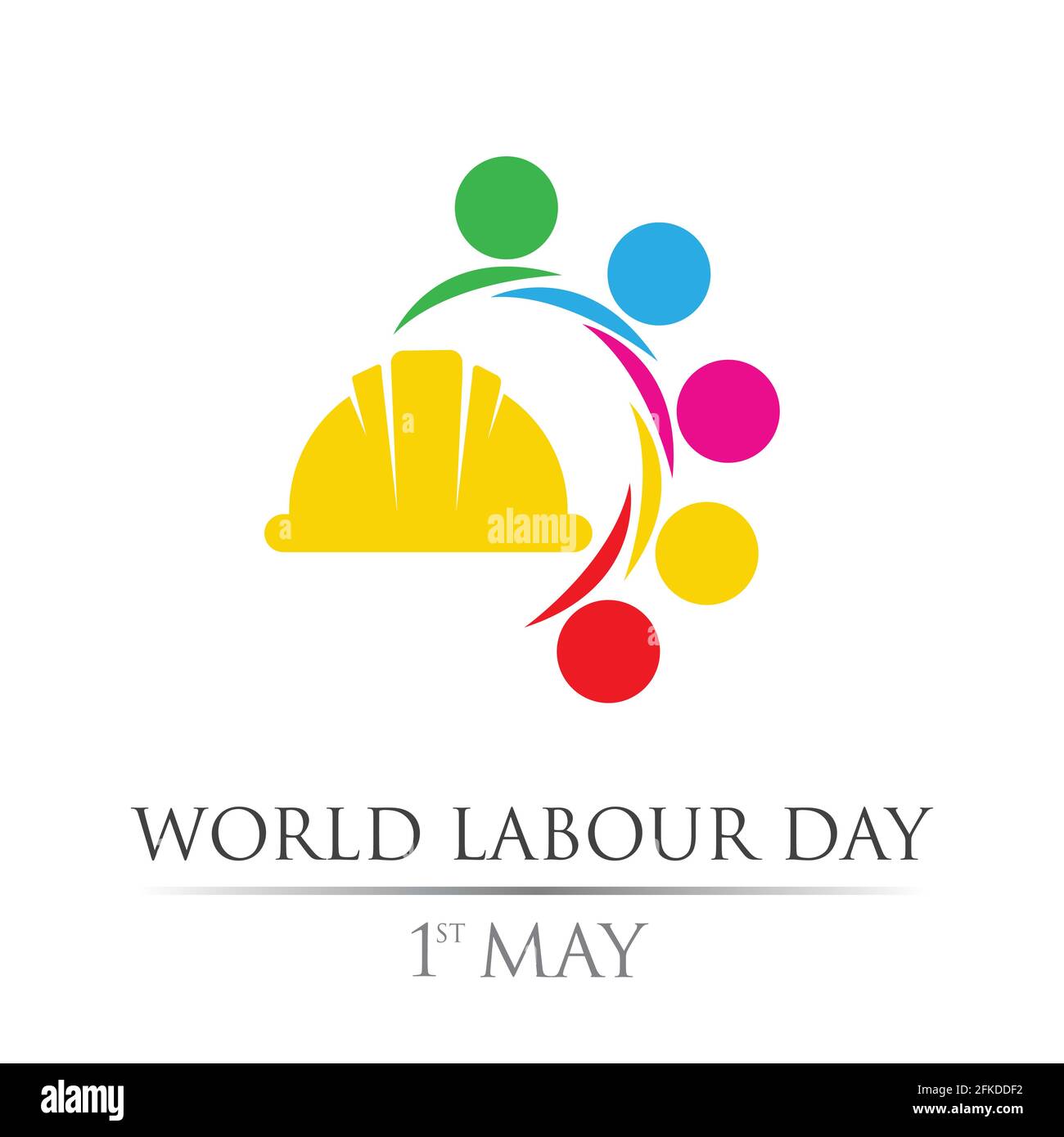 world labour day 1st of May logo vector illustration design template ...